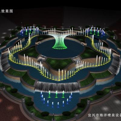 China Designs of art display color changing water fountains for sale