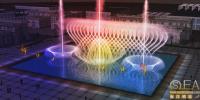China Music led light landscaping water fountain for sale