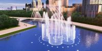 China Ring bell shape music floating water fountain for sale