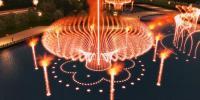 China Ring bell shape music floating water fountain for sale