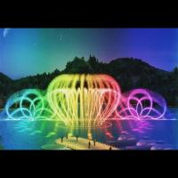 China onsite installation and training musical floating fountain in lake for sale
