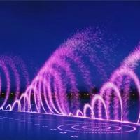 China Seafountain rainbow straight spray cross swing park music fountain for sale