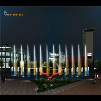 China music dancing running marble dry fountain for sale