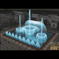 China Seafountain design water fountain with landscaping led light for sale