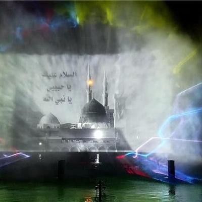 China 30M Laser Water Screen Projector Generator with PLC Control System and 220V/380V Voltage Options for sale