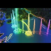 China Park ornament fountain show music fountain with laser lamp for sale