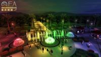 China architectural musical fountain dancing decorative fountain for sale