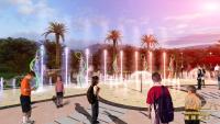 China architectural musical fountain dancing decorative fountain for sale