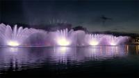 China Stainless Steel 304 Floating Water Fountain for Lakes with LED Lighting - 220V/380V Power & PLC Control System for sale