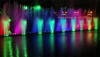 China DMX Control Modern Floating Fountain with Computer Programmer - 380V Power, Stainless Steel 304 Construction, 12-Month Warranty for sale