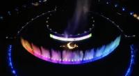 China Floating Water Fountain with Music Control 220V 380V - Stainless Steel 304 Construction with LED Lighting for sale