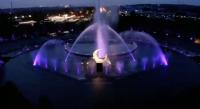 China Floating Water Fountain with Music Control 220V 380V - Stainless Steel 304 Construction with LED Lighting for sale