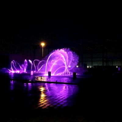 China Stainless Steel 304 Floating Water Fountain with Music Control 380V LED Lighting System for Lakes and Ponds for sale
