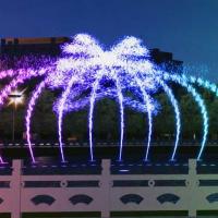 China SS304 3D Nozzle Floating Water Fountain for Lakes with 380V Power and LED Lighting for sale