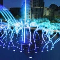 China SS304 3D Nozzle Floating Water Fountain for Lakes with 380V Power and LED Lighting for sale
