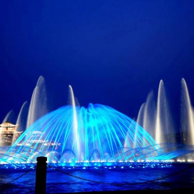 China Dynamic Floating Lake Fountain with LED Lighting - 380V Program Control System, Stainless Steel 304 Construction for sale