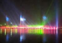 China Dynamic Floating Lake Fountain with LED Lighting - 380V Program Control System, Stainless Steel 304 Construction for sale
