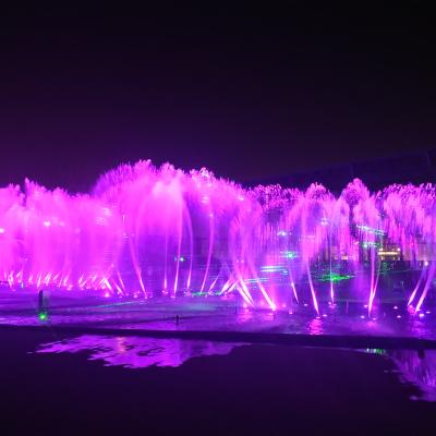 China Large Lake Floating Water Fountain with Music Control and LED Lighting 380V 50HZ Stainless Steel Construction for sale