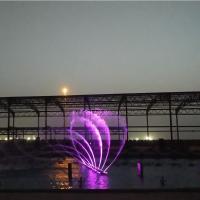 China Large Lake Floating Water Fountain with Music Control and LED Lighting 380V 50HZ Stainless Steel Construction for sale