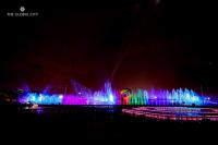 China Stainless Steel 304 Music Fountain with 50M Height & Multi-Color LED Lighting for Commercial Water Shows for sale