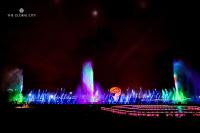 China Stainless Steel 304 Music Fountain with 50M Height & Multi-Color LED Lighting for Commercial Water Shows for sale