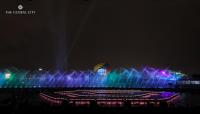 China Stainless Steel 304 Music Fountain with 50M Height & Multi-Color LED Lighting for Commercial Water Shows for sale