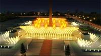 China Candle light garden type music dancing floor dry fountain for sale