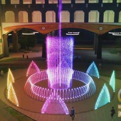 China Stainless Steel 304 Floor Fountain with 24V LED Lighting and Music Control for Commercial Installation for sale