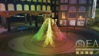 China Stainless Steel 304 Floor Fountain with 24V LED Lighting and Music Control for Commercial Installation for sale