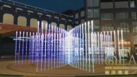 China Stainless Steel 304 Floor Fountain with 24V LED Lighting and Music Control for Commercial Installation for sale