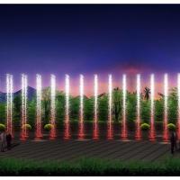 China Stainless Steel 304 Large Dry Outdoor Floor Water Fountain with LED 24V Lighting and 12-Month Warranty for sale