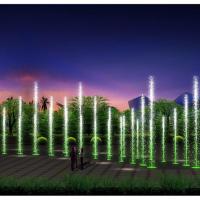 China Stainless Steel 304 Large Dry Outdoor Floor Water Fountain with LED 24V Lighting and 12-Month Warranty for sale