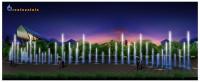 China Stainless Steel 304 Large Dry Outdoor Floor Water Fountain with LED 24V Lighting and 12-Month Warranty for sale