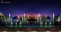 China Stainless Steel 304 Large Dry Outdoor Floor Water Fountain with LED 24V Lighting and 12-Month Warranty for sale
