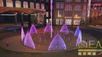 China Contemporary Stylish Underground LED Lights Music Control Colorful Floor Water Fountains for sale