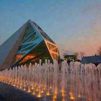 China Modern Stainless Steel 304 Underground Water Feature Fountain With Music Control for sale