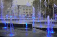 China Contemporary Floor Dancing Water Feature Fountains With Led Lights And Music Control for sale