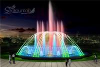 China Stainless Steel 304 Music Fountain with 220V/380V Control System and Programmable Water Patterns for sale