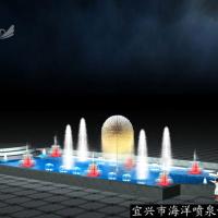 China Program Control Dancing Water Fountain with RGB LED Lighting 24V-36W and Stainless Steel 304 Construction for sale