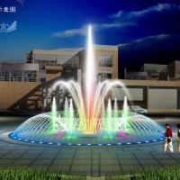 China Program Control Dancing Water Fountain with RGB LED Lighting 24V-36W and Stainless Steel 304 Construction for sale