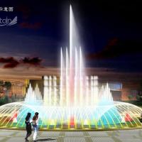 China Hotel Large Water Jet Fountain with Music Control System - Stainless Steel 304, 220V/380V, LED Lighting for sale