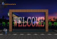 China Digital Water Curtain Fountain System with 10-30 Meter Custom Sizes and 220V/380V Voltage Options for sale