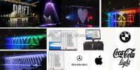 China Indoor Interactive Digital Water Curtain Fountain with 220V/380V Voltage and 12W LED Lighting for Custom Text and Image Display for sale