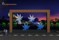 China Indoor Interactive Digital Water Curtain Fountain with 220V/380V Voltage and 12W LED Lighting for Custom Text and Image Display for sale