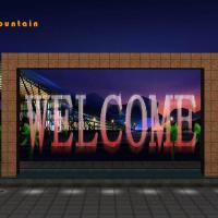 China Interactive Digital Water Curtain Fountain with 220V/380V Voltage and Custom LED Lighting for Urban Design for sale