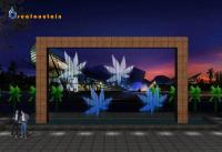 China Interactive Digital Water Curtain Fountain with 220V/380V Voltage and Custom LED Lighting for Urban Design for sale