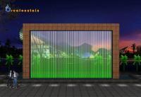 China Interactive Digital Water Curtain Fountain with 220V/380V Voltage and Custom LED Lighting for Urban Design for sale