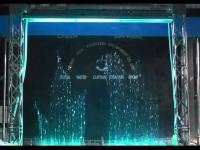 China Musical Interactive Digital Water Curtain Fountain Stainless Steel 304 with LED24V Lighting and 220V/380V Voltage Options for sale