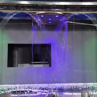 China Multimedia Control Digital Water Curtain Fountain with 220V/380V Voltage and LED 24V Lighting for Graphic Waterfall Displays for sale