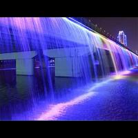 China Program Control Digital Water Curtain Stainless Steel 304 with LED 24V Lighting and 12-Month Warranty for sale